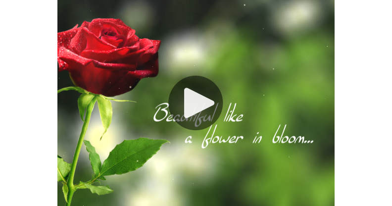 My card - Beautiful like a flower in bloom