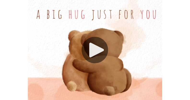 My card - A big hug just for you