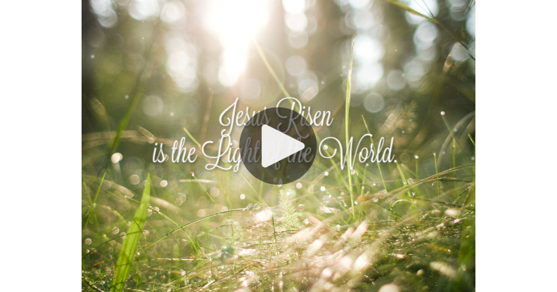 My card - Jesus Risen is the Light of the World