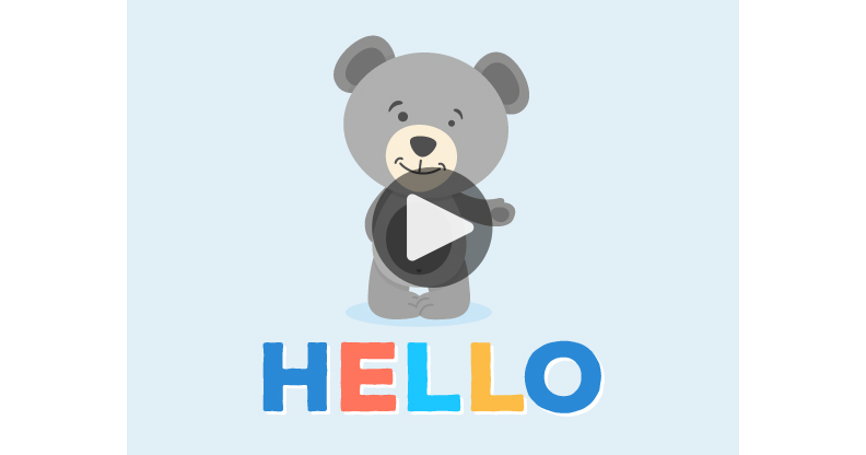 My card - ecard Teddy hello