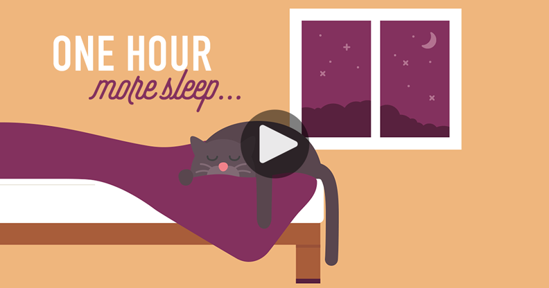 My card - One hour more sleep... for a purr-fect day