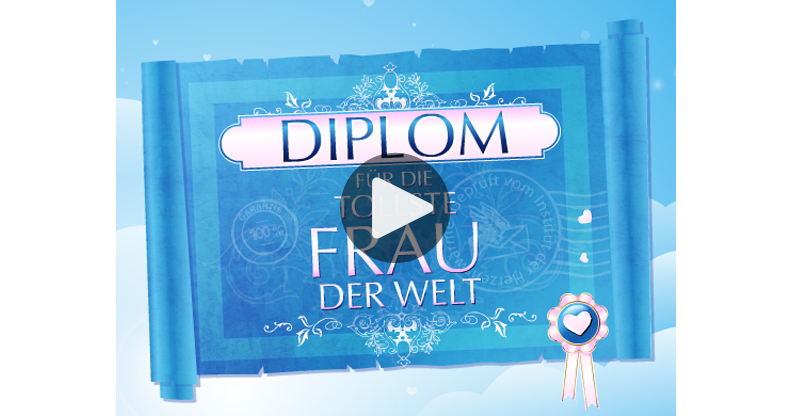 Meine Karte - Diplom für die tollste Frau der Welt