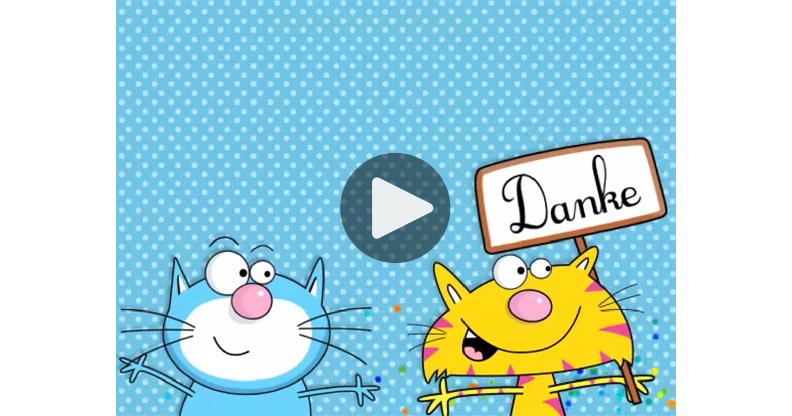 Meine Karte - Danke von den Katzen
