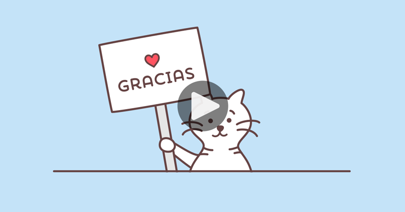 Mi tarjeta - Tarjeta gracias con gato