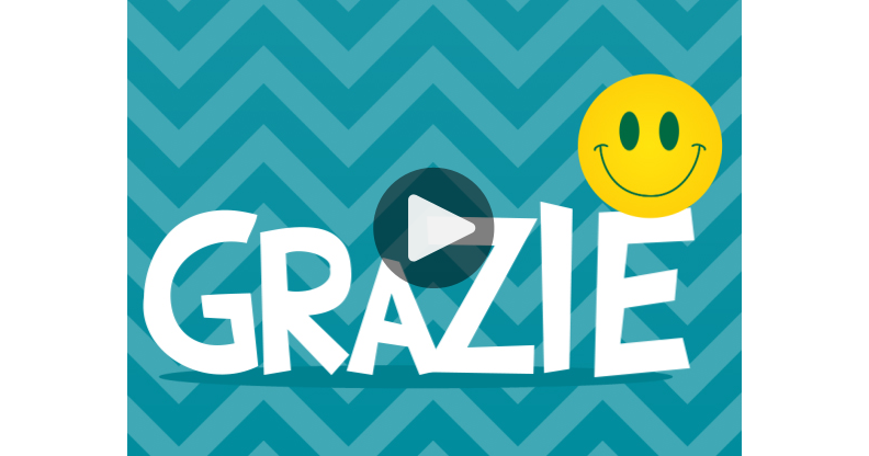 Cartolina - Grazie con smiley