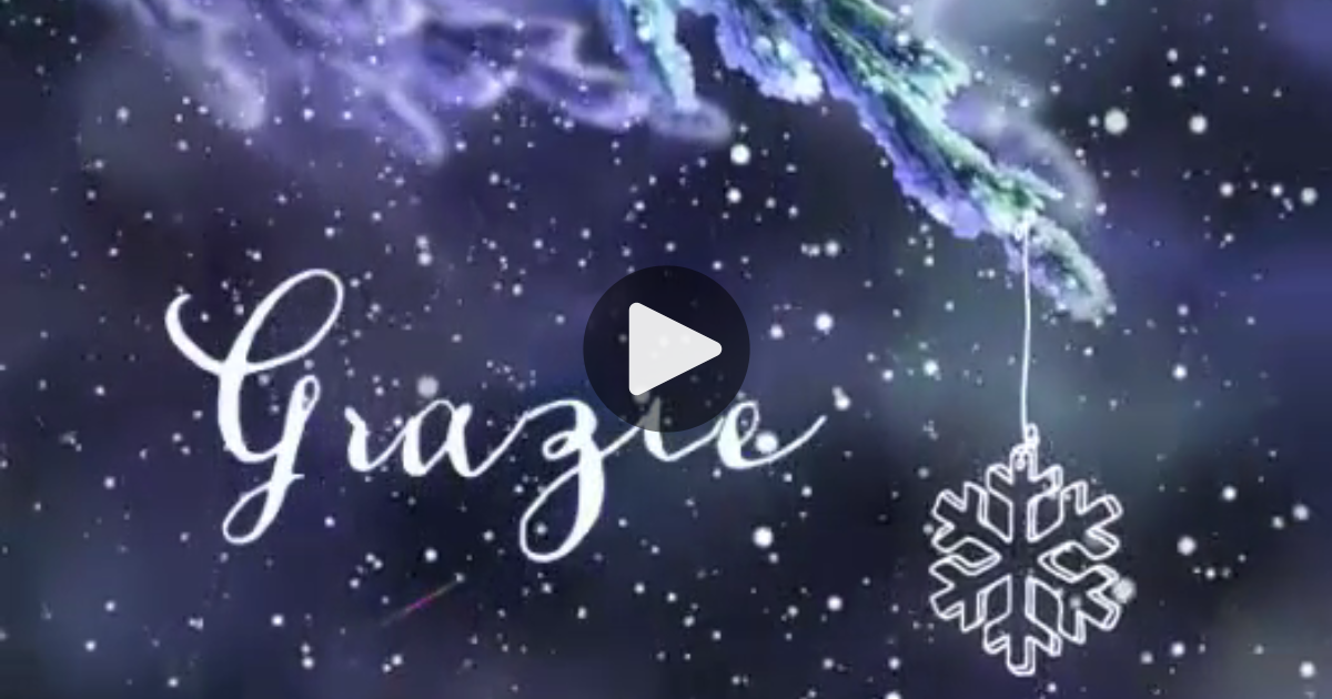 Cartolina - Cartolina di ringraziamento con neve