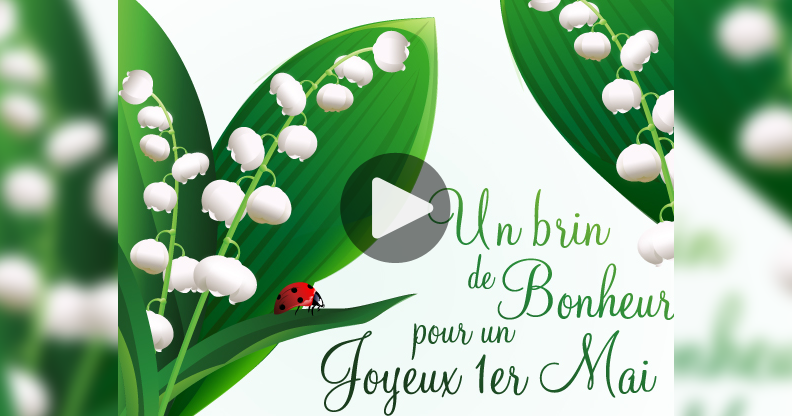 Ma carte - un brin de bonheur pour le premier mai