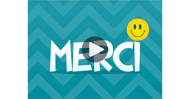 Ma carte - Smileys souriants, remerciements