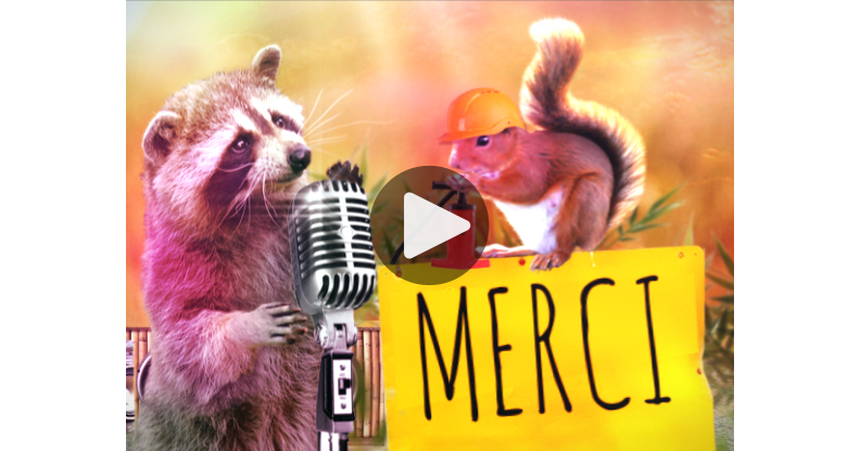 Ma carte - Merci musical et fun